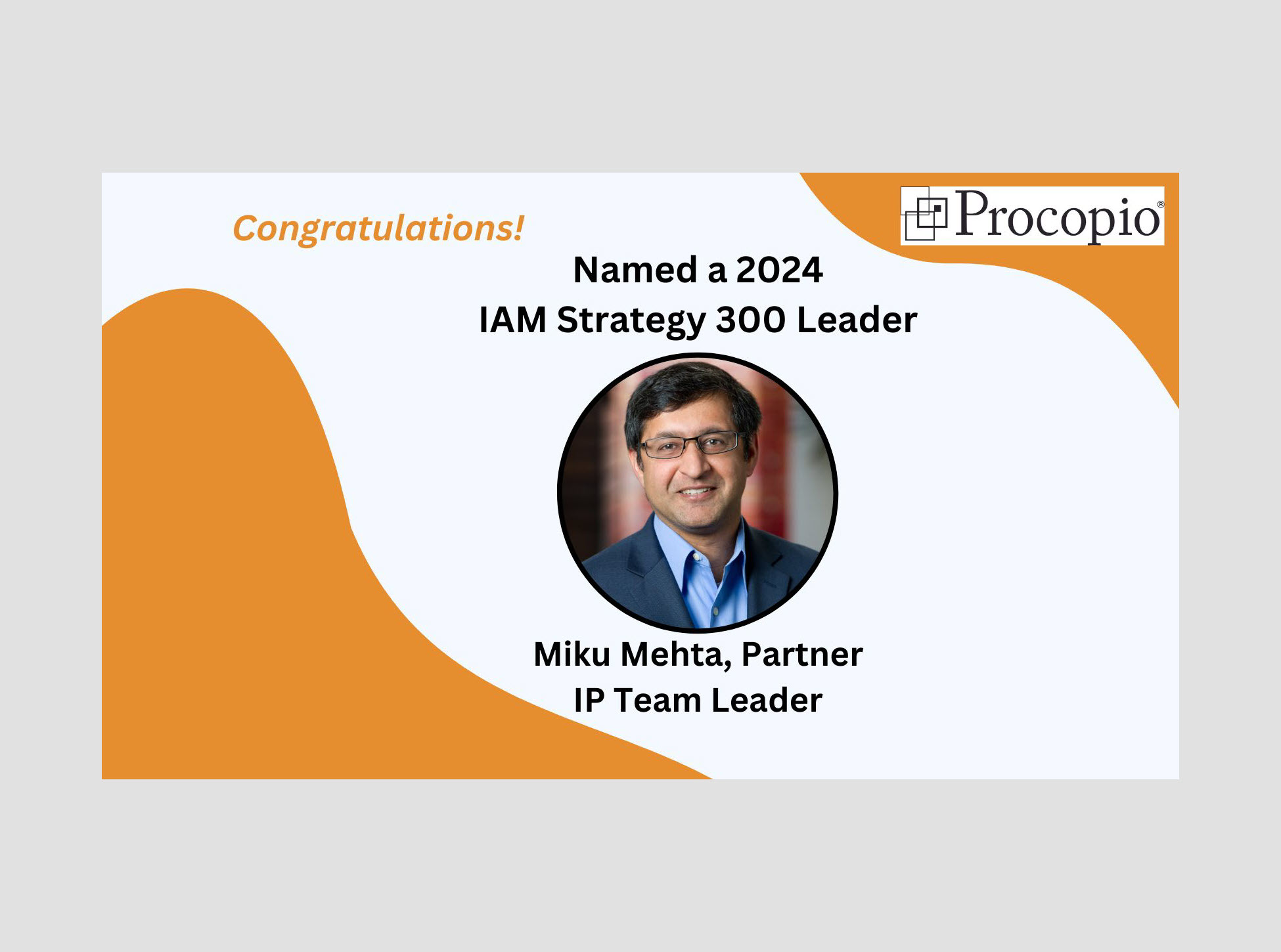 IP Partner Miku Mehta Named to IAM Strategy 300 list for Second ...