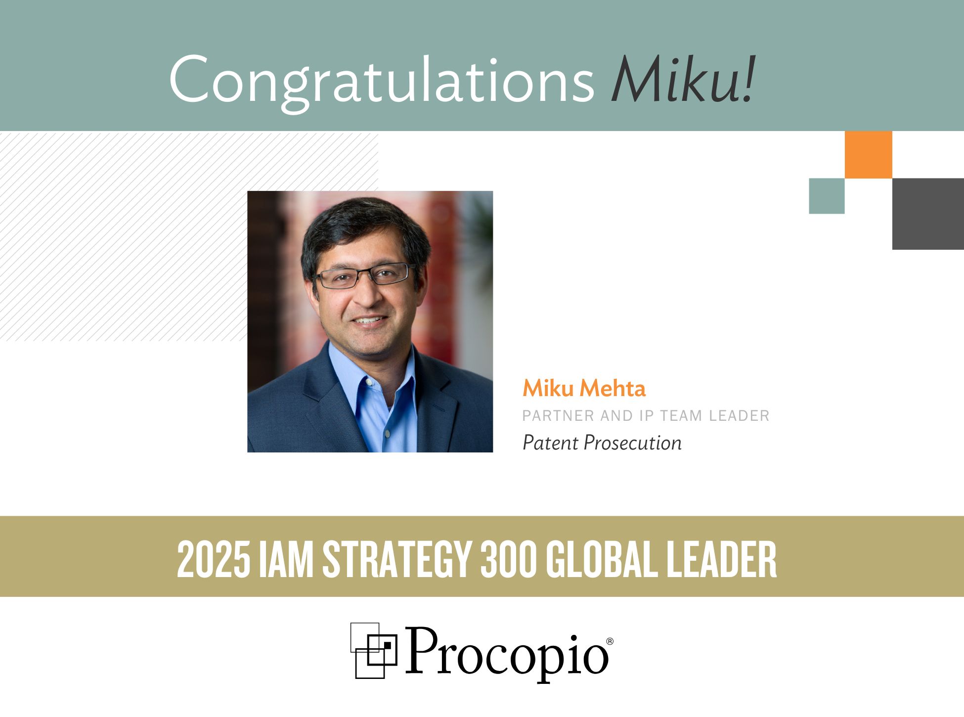 IP Team Leader Miku Mehta Named to IAM Strategy 300 list for Third ...